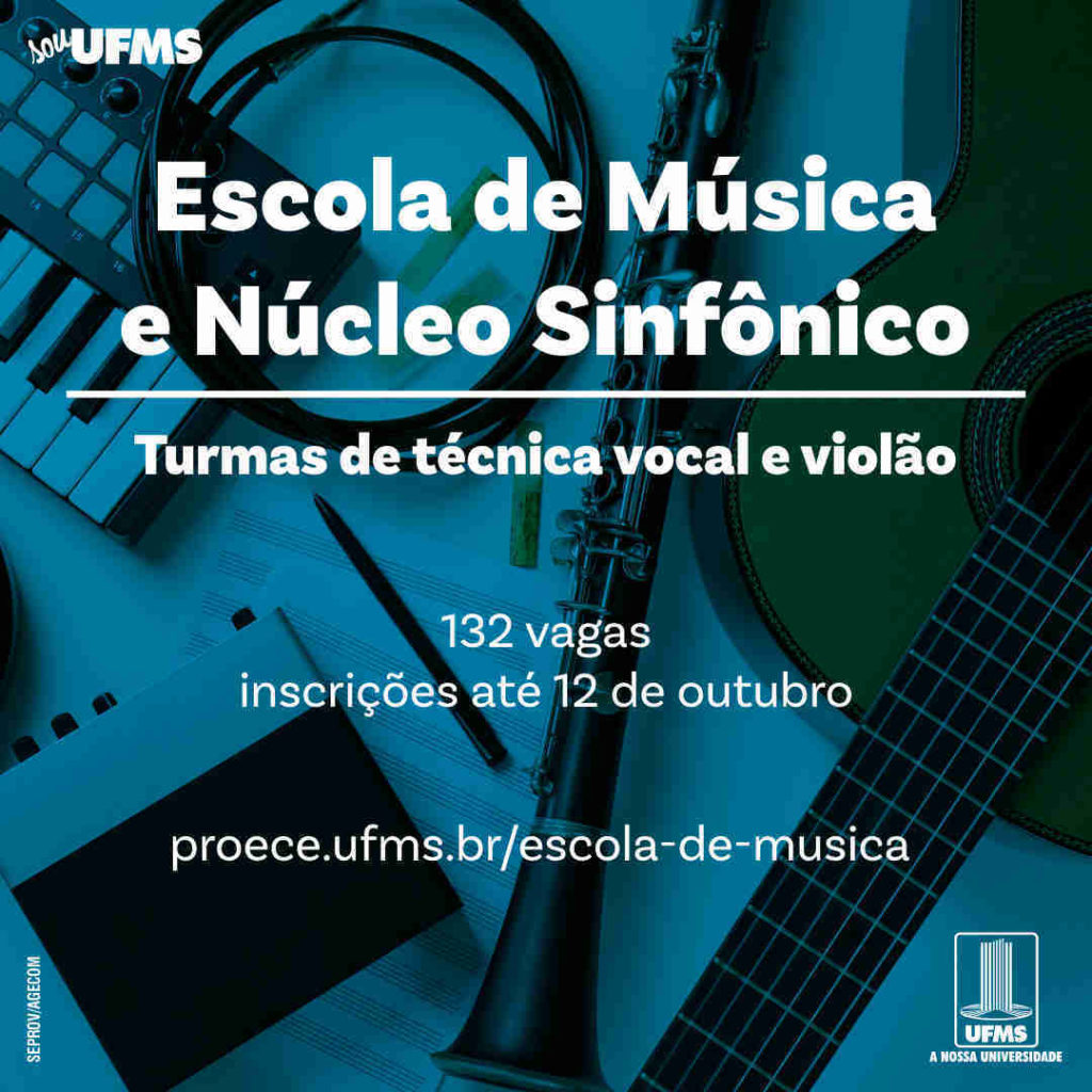 Escola de Música oferece aulas de técnica vocal e violão - UFMS