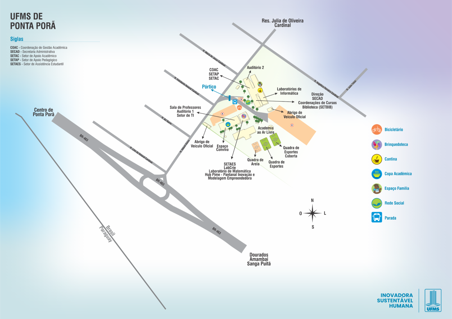 Mapas dos Câmpus - UFMS